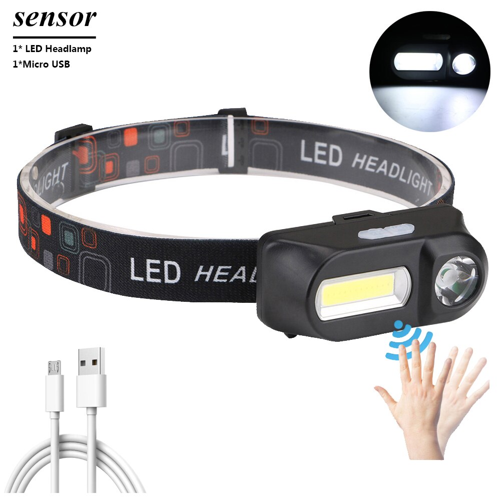 Mini LED sensor Scheinwerfer COB Scheinwerfer USB ... – Vicedeal