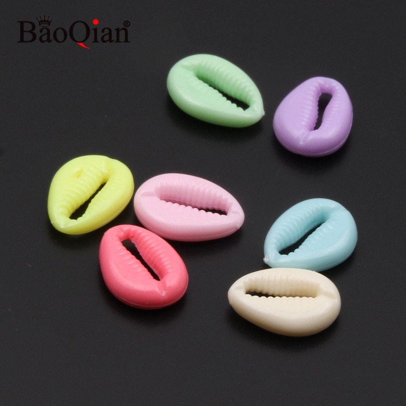 50pcs Mixed Color Plastic Acrylic Sea Shells Coqui... – Grandado
