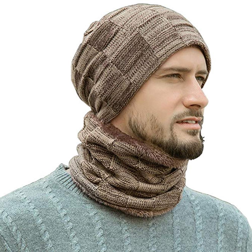 Winter Beanie Hoed, Warm Muts Sjaal Set Dikke Flee... – Vicedeal