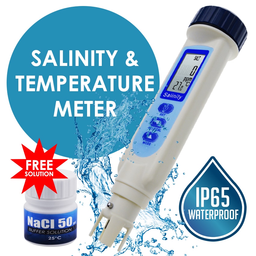 Pen Type Salinity & Temperature Meter Water Tester... – Grandado