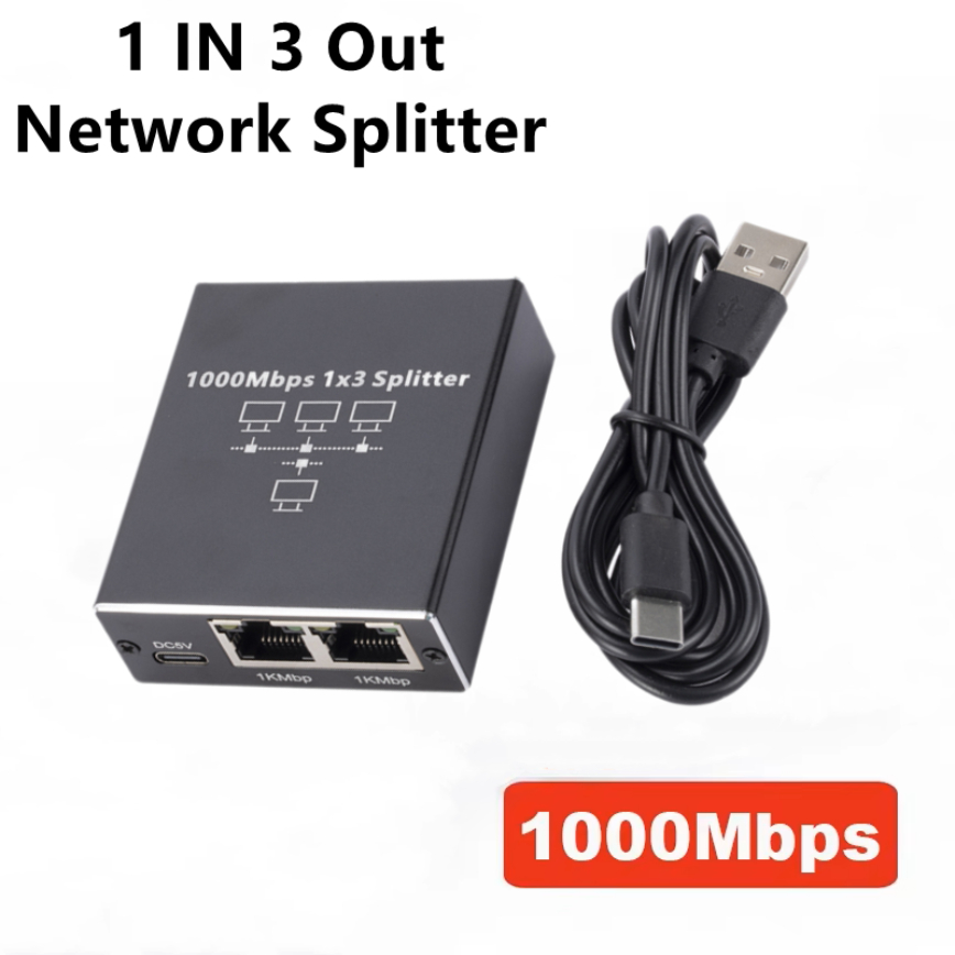 Gigabit Ethernet Splitter 1 to 4 Network Splitter ... – Grandado