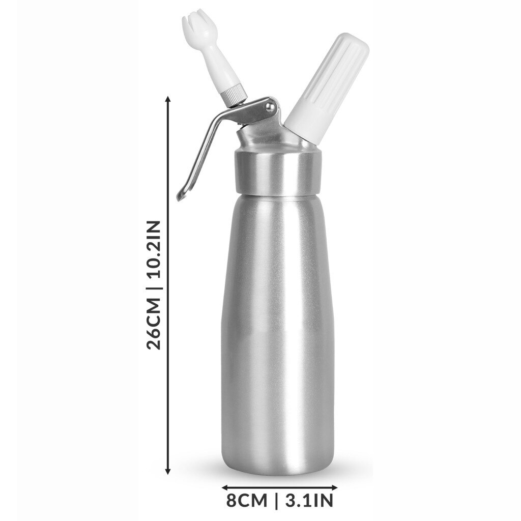 500ml Stainless Steel Whipped Cream Dispenser Incl Vicedeal