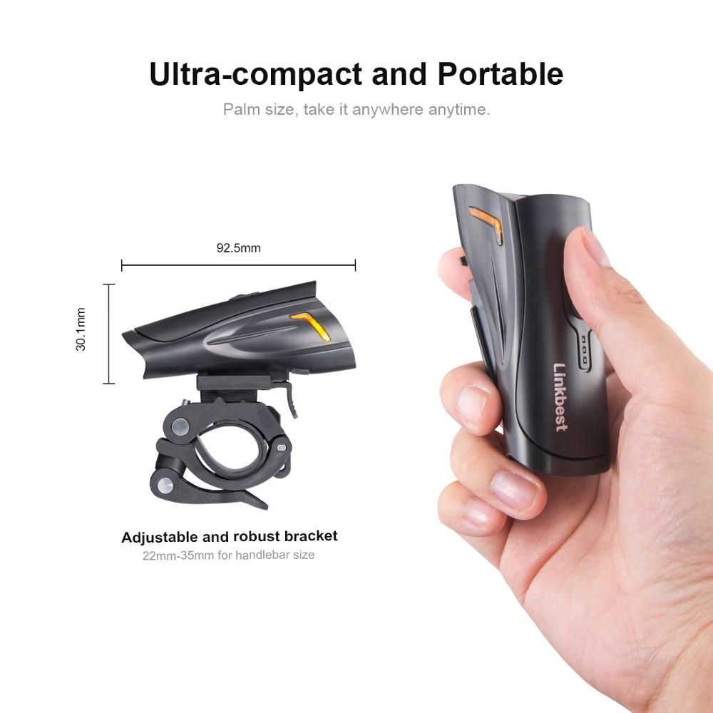 Linkbest 50 Lux USB Rechargeable Bike Light Set Bi... – Grandado