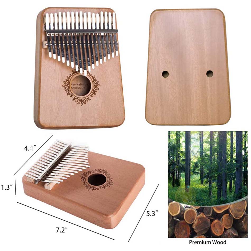 17 Keys Bull Kalimba Mini Thumb Piano Mahogany Bod... – Vicedeal
