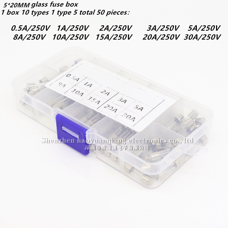 10 PIÈCES Fusible 5*20mm verre fusible fusible 250... – Grandado