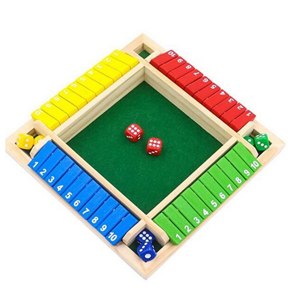 Four-person Digital Colorful Dice Shut The Box Boa... – Vicedeal