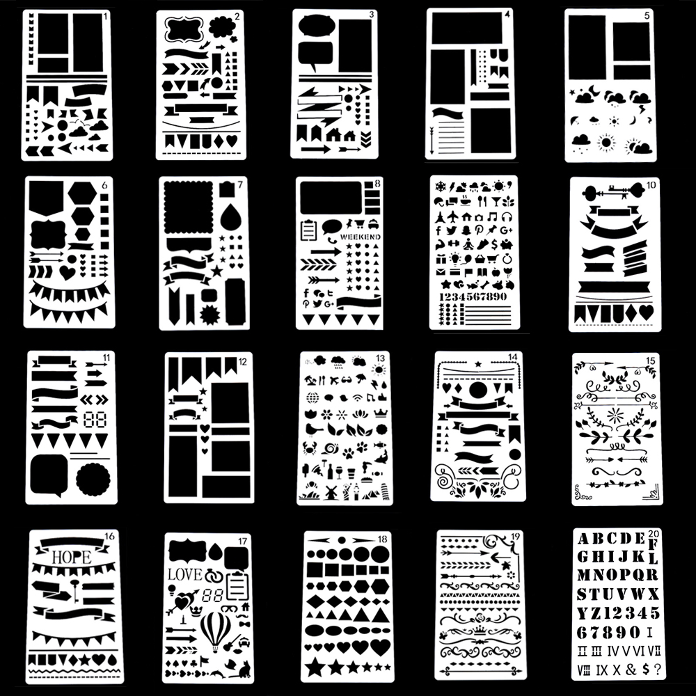 ENO Greeting soft plastic stencil sheets drawing a... – Grandado
