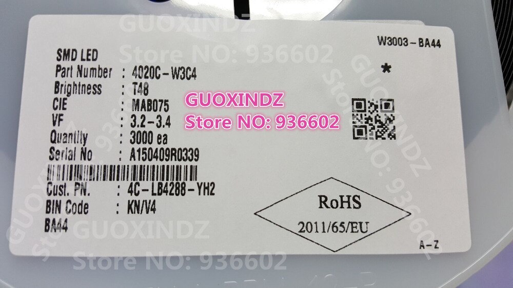 AOT LED Backlight Middle Power LED 0.5W 3V 4020 48... – Grandado
