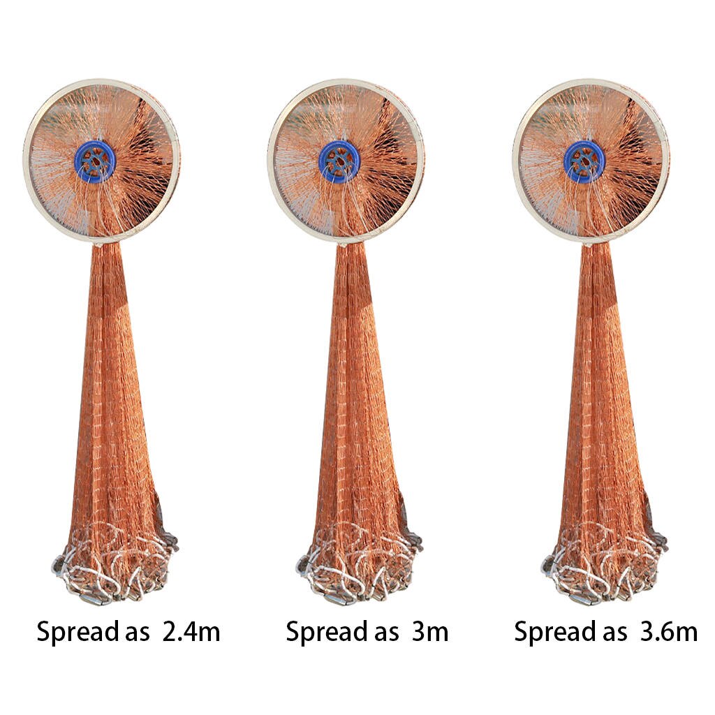 Saltwater Fishing Cast Net Throw Net Aluminum with... – Vicedeal