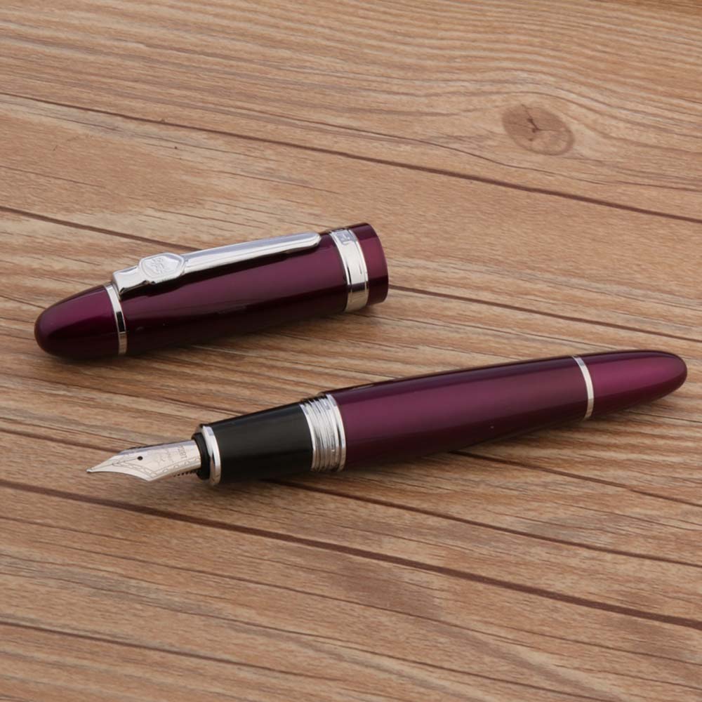 luxury jinhao 159 Fountain Pen purple silver spinn... – Grandado