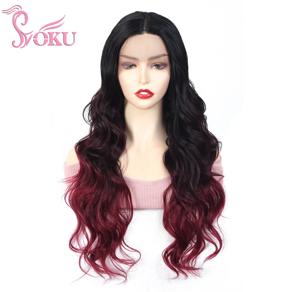 Soku Ombre Wijn Rode Kleur Lace Front Pruik 23 Inc... – Grandado