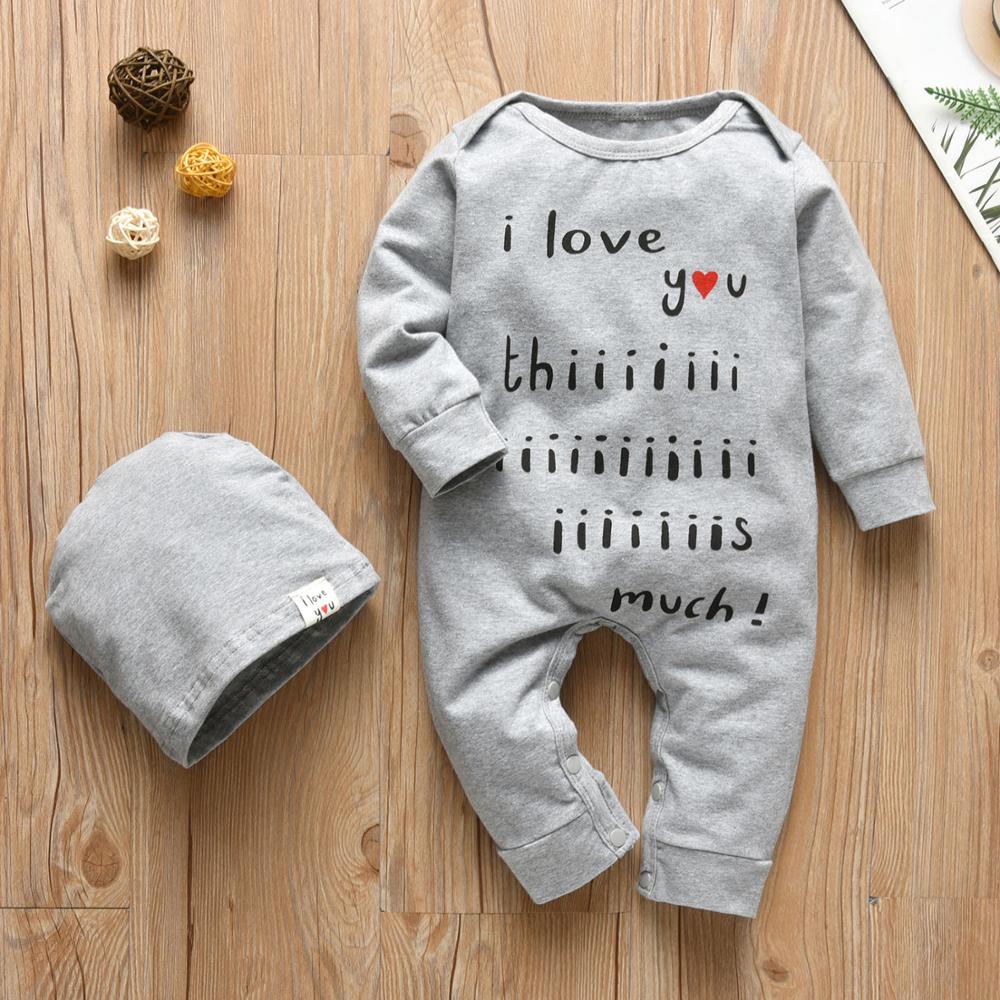 2Pcs Newborn Baby Boys Girls Clothes Set Letter I ... – Grandado
