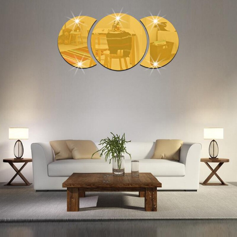 3D Acrylic Mirror Wall Sticker Home Living Room po... – Vicedeal
