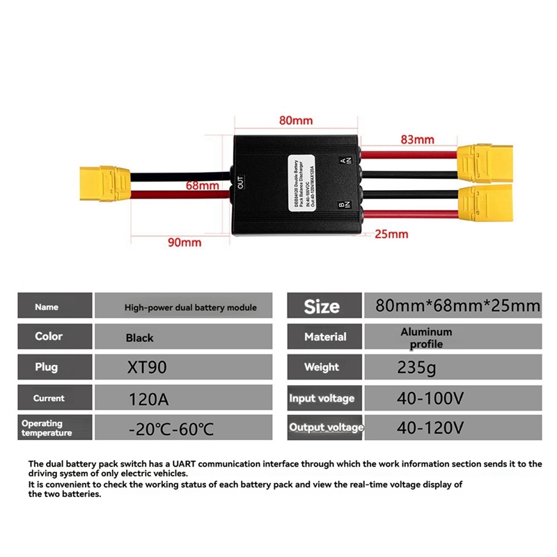 Electric Bicycle Dual Battery Connect 40V-100V 120... – Grandado