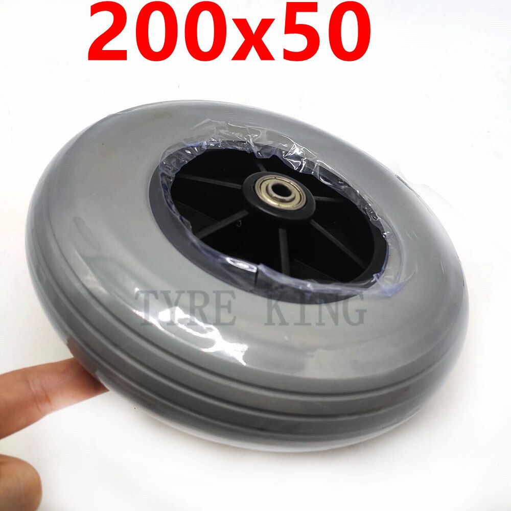 8 Inch Solid Wheel Tire 200x50 PU Wheel Front Whee... – Grandado