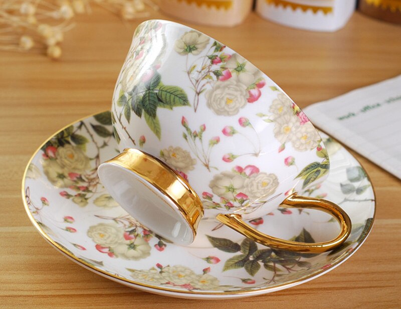 Gold Afternoon Tea Cup Saucer Set Coffee Cup Tea p... – Grandado
