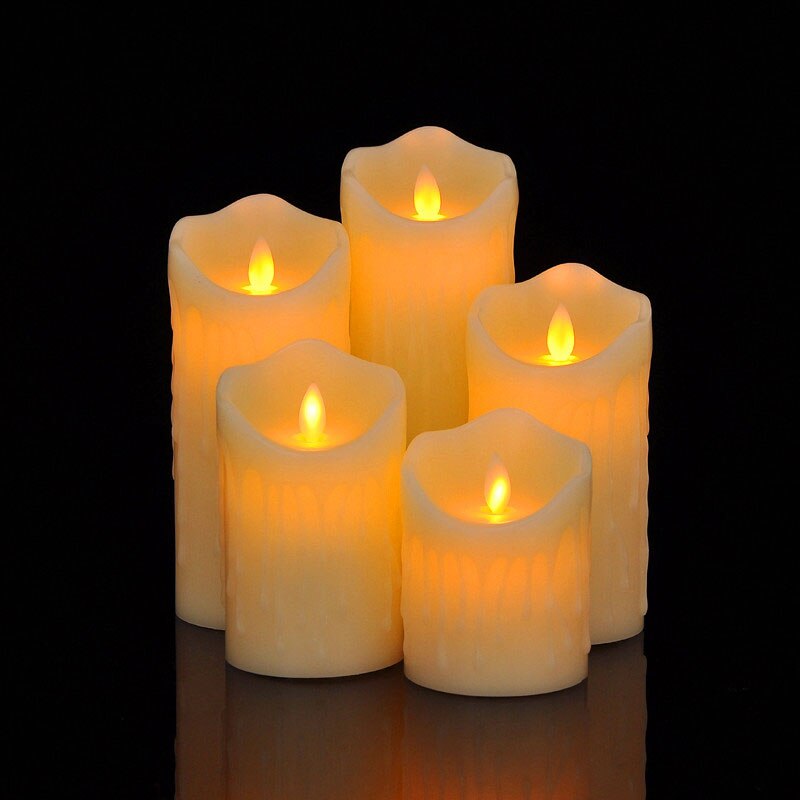 Flameless LED Candle Light Real Paraffin Wax Pilla... – Vicedeal