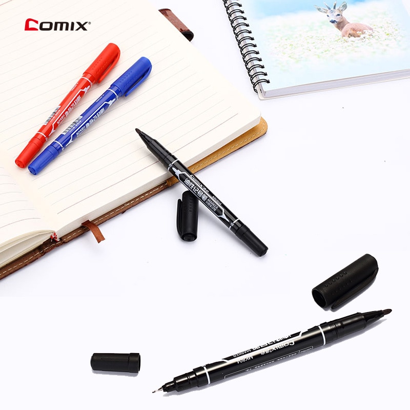 Comix 0.5mm/1.5mm Dual Head colorful Waterproof pe... – Grandado