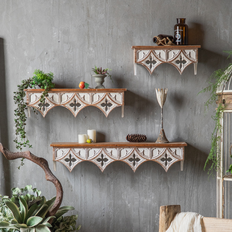 Handmade vintage Wood wall decoration items shelve... – Grandado