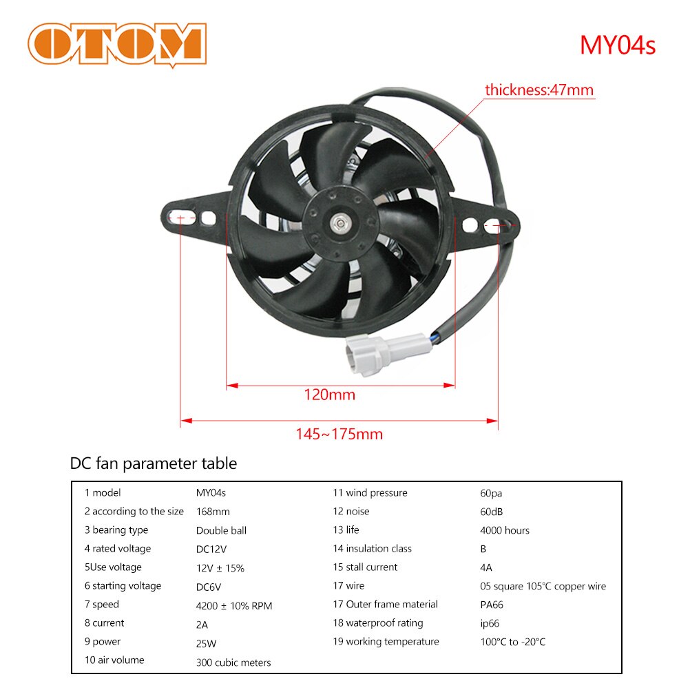Otom Motocycle Water Tank Fan 12V Dc Radiator Cool... – Vicedeal