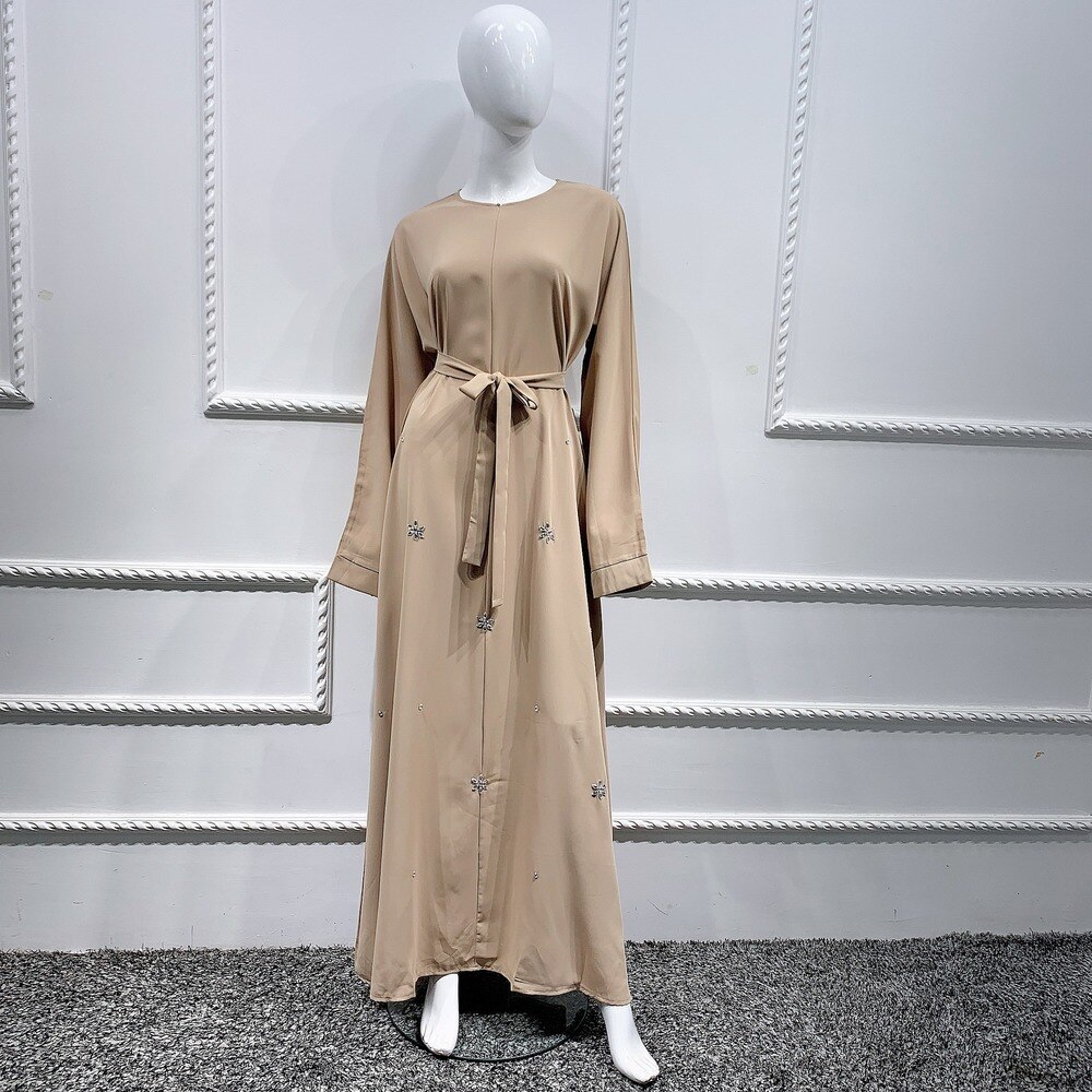 Beading Open Abaya Kimono Cardigan Hijab Muslim Dr... – Grandado