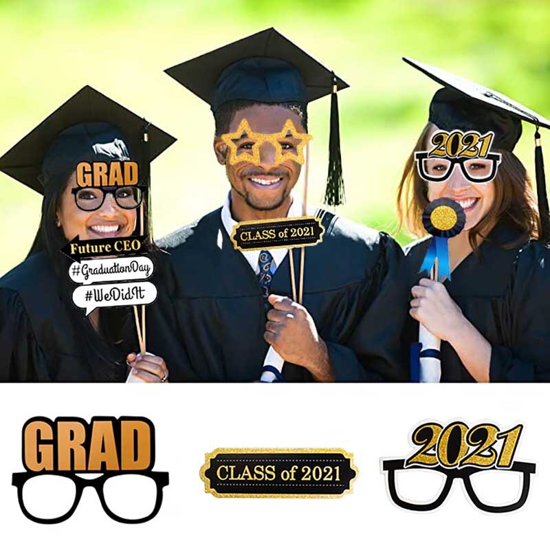 28pcs Paper Photo Booth Props Graduation Party Dec... – Grandado