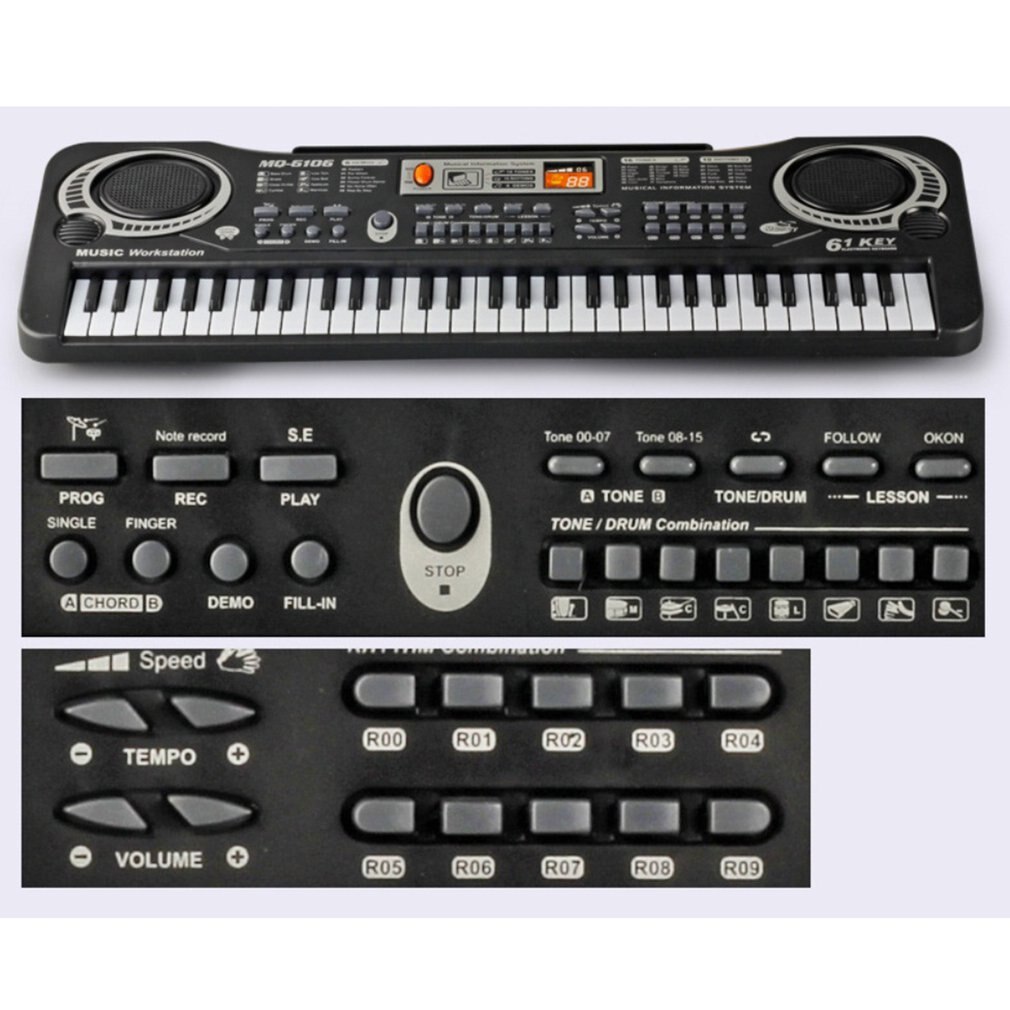 61 Keys Music Electronic Digital Keyboard Electric Vicedeal