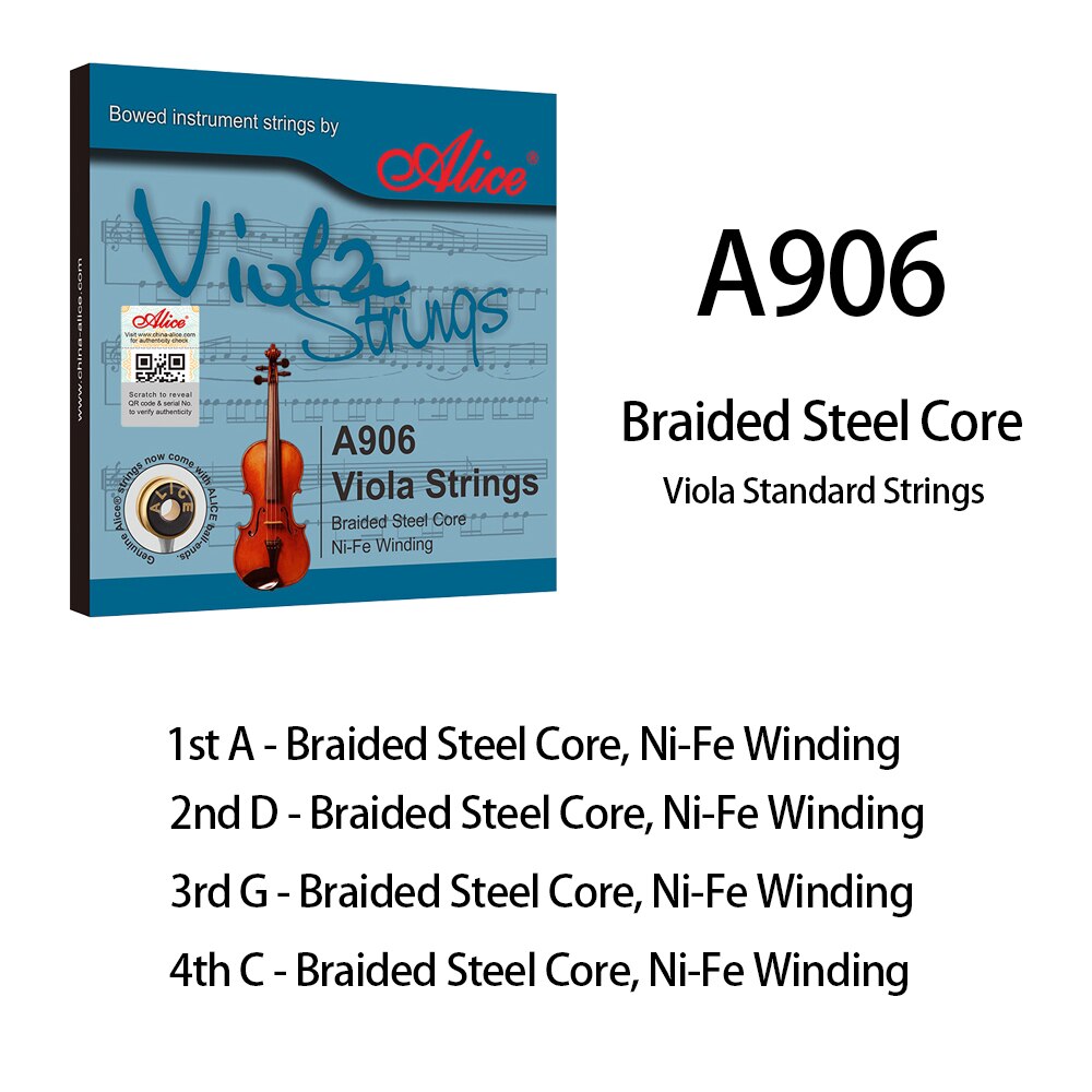 Alice Geavanceerde Altvioolsnaren Stalen/Nylon Cor... – Grandado