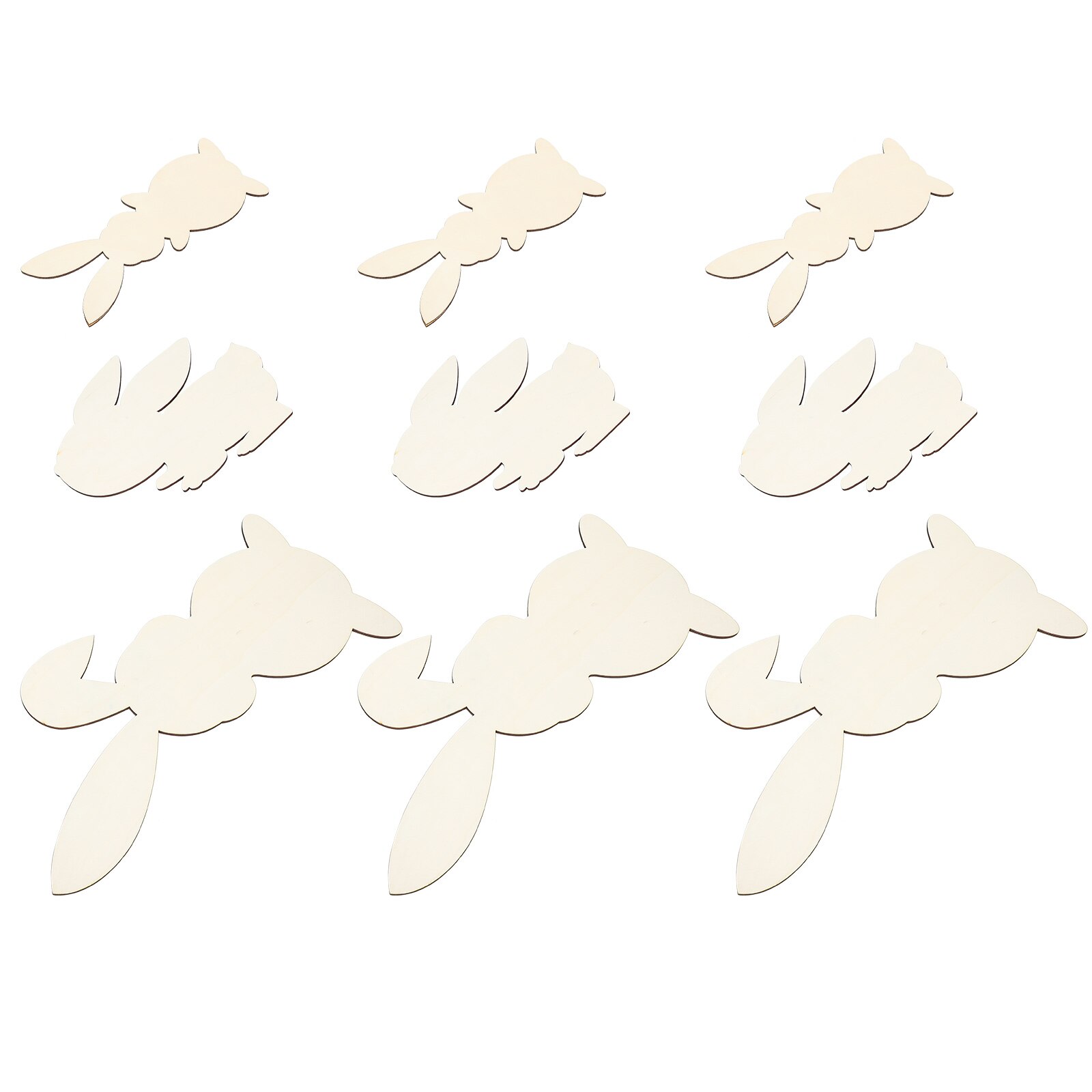 9Pcs Easter Bunny DIY Decorations Rabbit Shape Woo... – Grandado