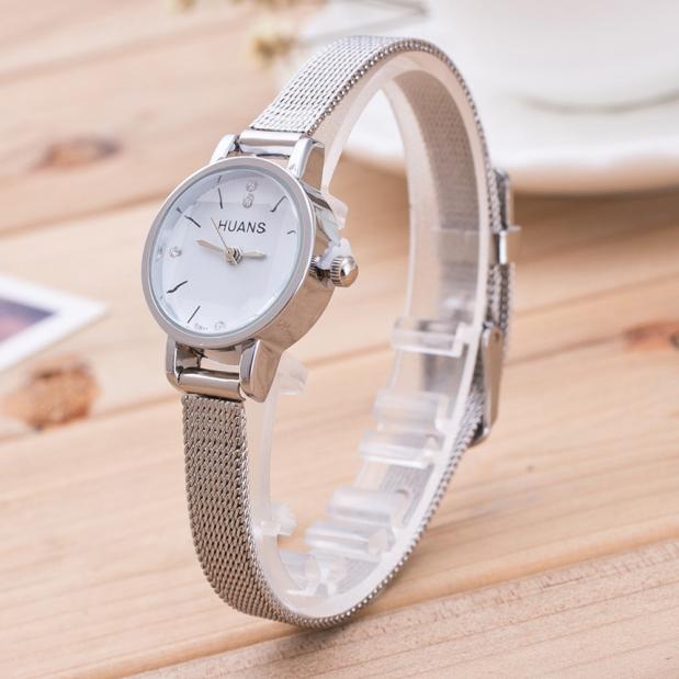 Luxe Horloge Vrouwen Dames Zilver Rvs Mesh Band Ho... – Grandado