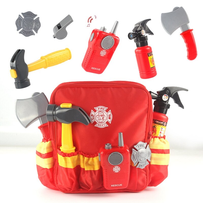 Children's Fireman Role Play Toolbox Set Occup... – Grandado