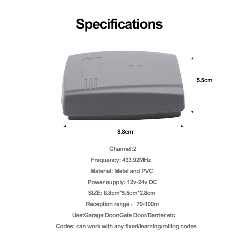 Universal 433MHz garage door remote control receiv... – Grandado Universal 433MHz garage door remote control receiv... – Grandado