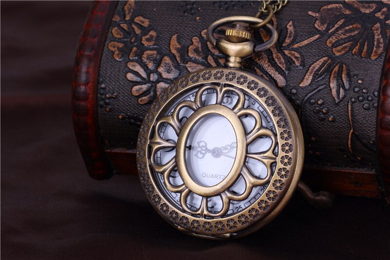 Antique Fancy Flower Hollow Chain Pedant Watch Bro... – Grandado