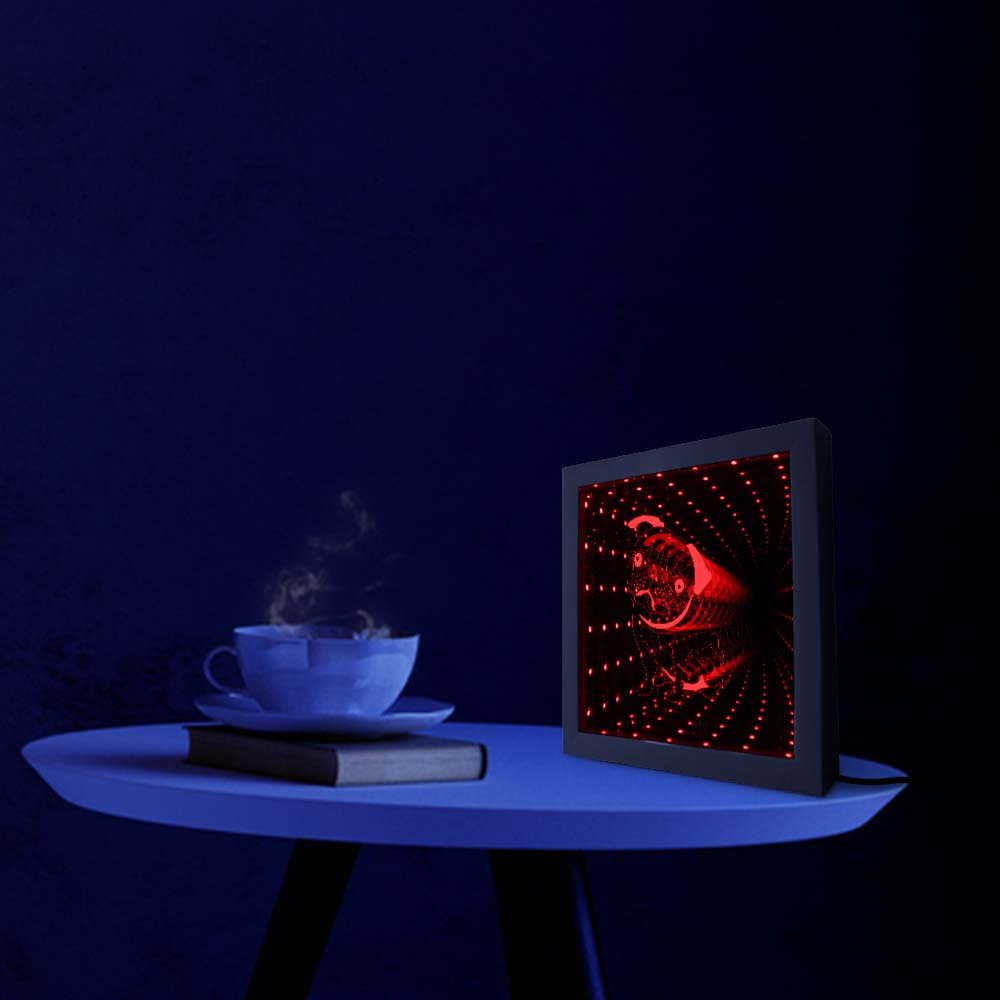 Pug Dog LED Infinity Mirror Never Ending Tunnel Li... – Grandado