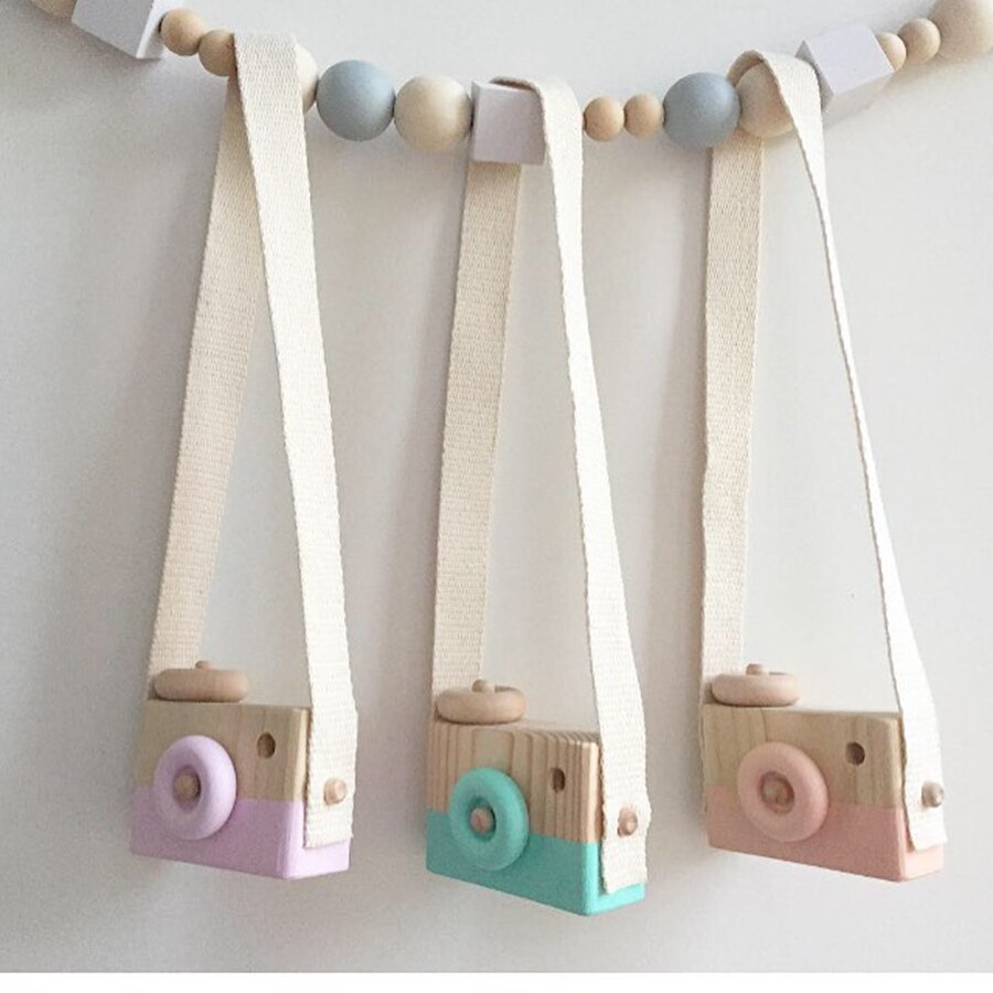 1 pcs Random Cute Nordic Hanging Wooden Camera Toy... – Vicedeal