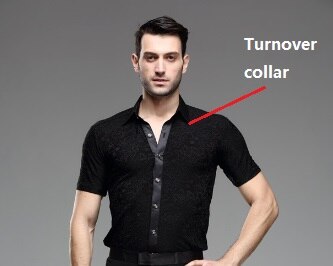 adult mens Latin dance wear shirt stage Performanc... – Grandado