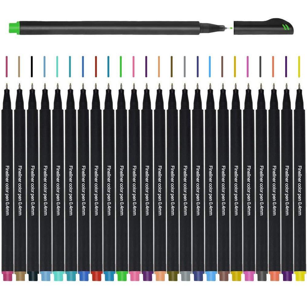 24 Colors Journal Planner Writing Colorful Pens, D... – Grandado