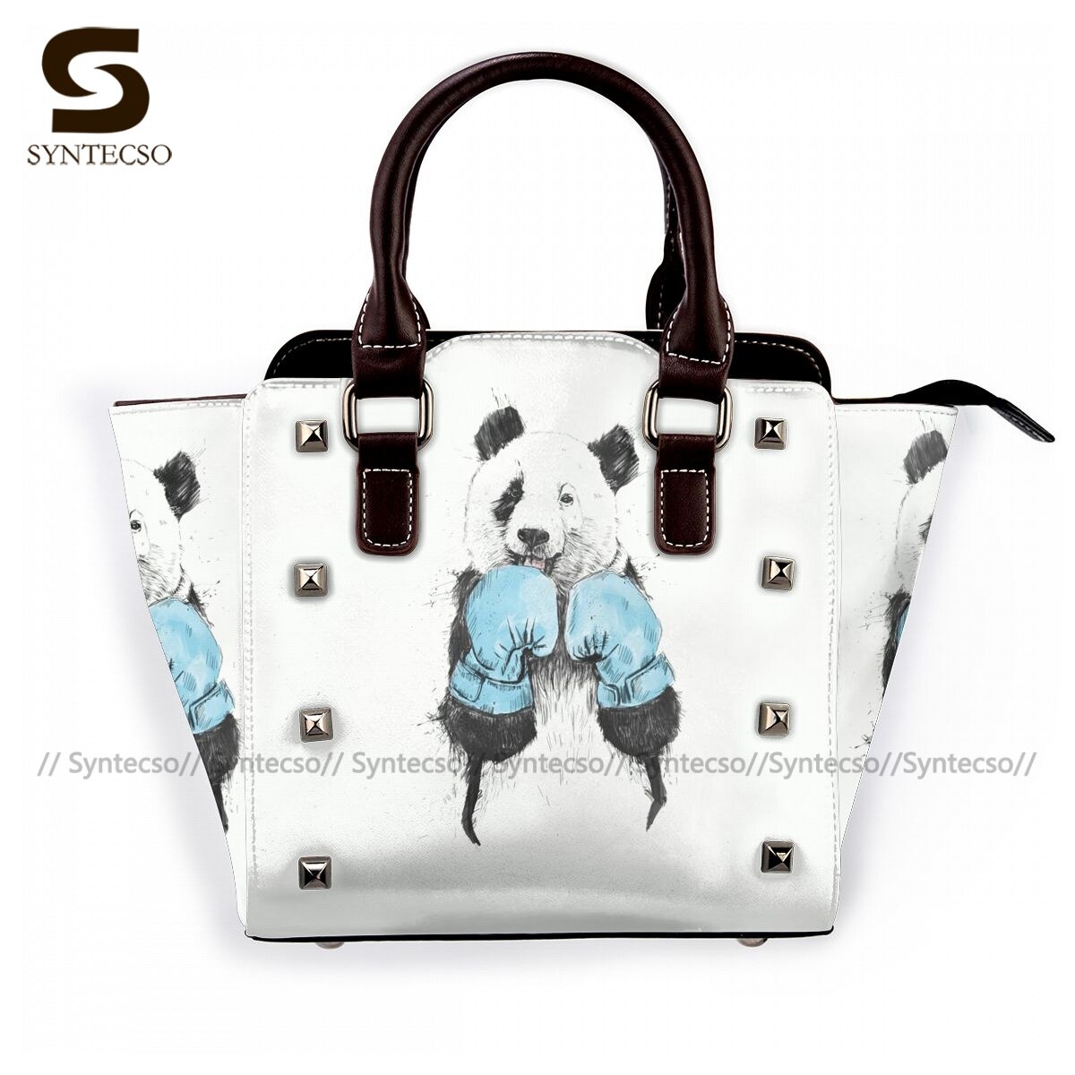 Panda Shoulder Bag Female Bulk Handbag Retro Leath... – Grandado