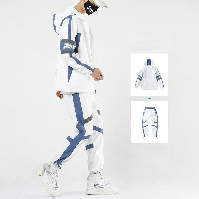 Men Sportswear Set Autumn Set Mens Tracksuit Patch... – Grandado