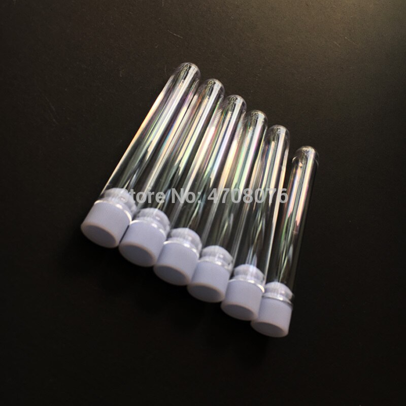 50 Pcs/lot 12x75mm Clear PS Plastic Test Tubes Wit... – Vicedeal