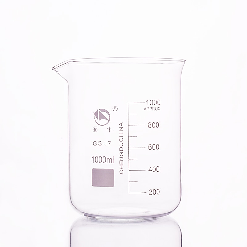 Beaker in low form,Capacity 1000ml,Outer diameter=... – Grandado