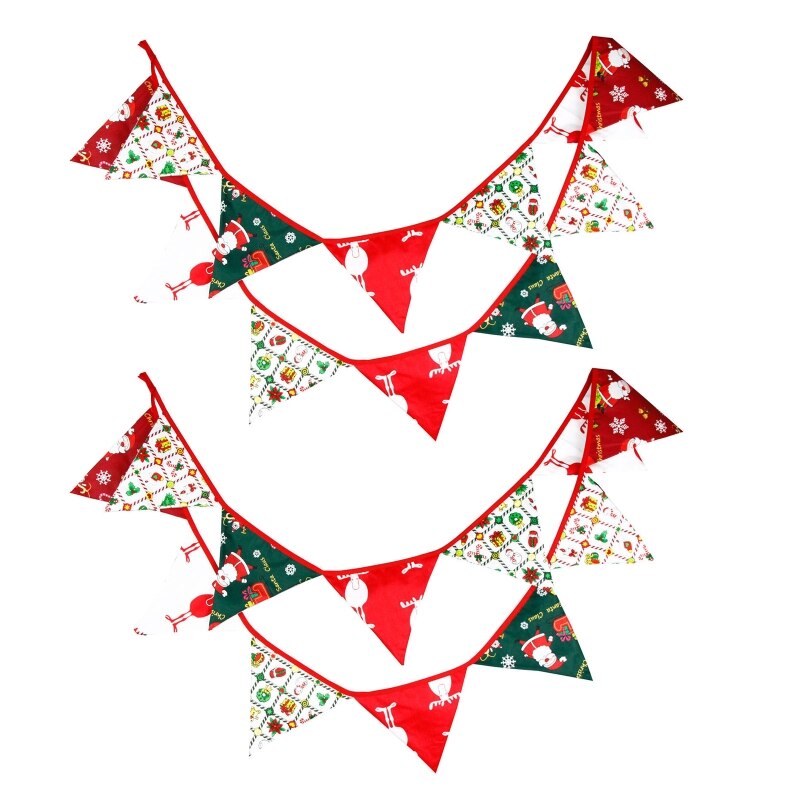 3.2M Christmas Bunting Banner Kit–Fabric Reusable ... – Grandado