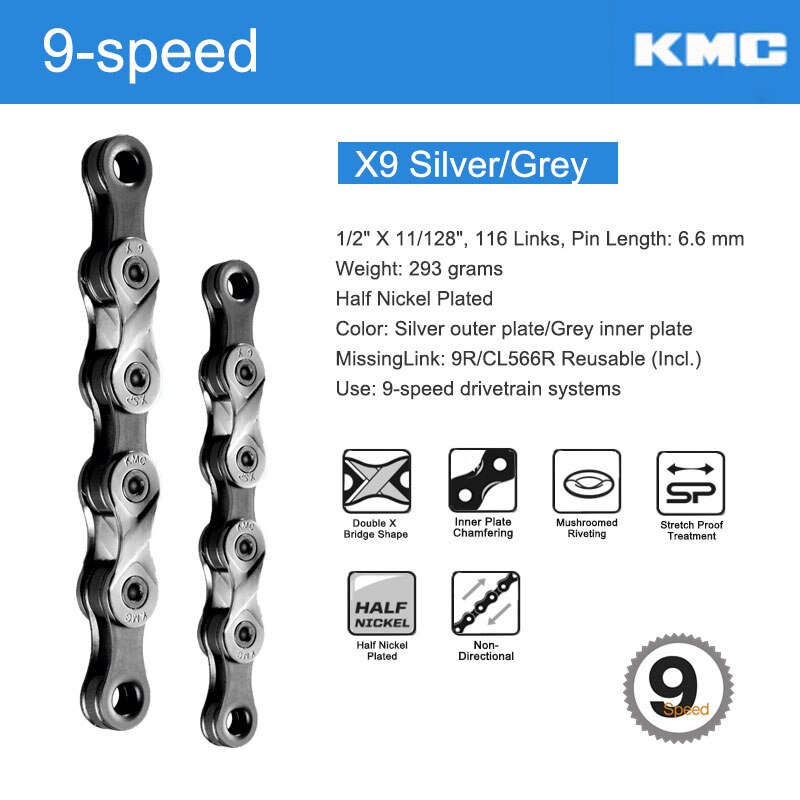 KMC X-EL X-SL Series Bicycle Chain W/ Original Mis... – Grandado