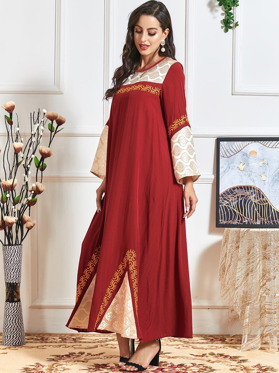 Embroidery Muslim Maxi Dress Summer Bohemian Women... – Grandado