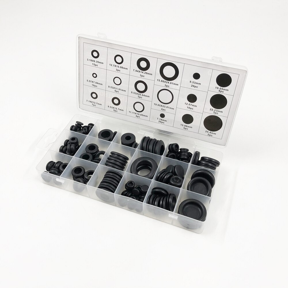 125pc/Box Black Ring Rubber Grommet & Firewall Hol... – Grandado
