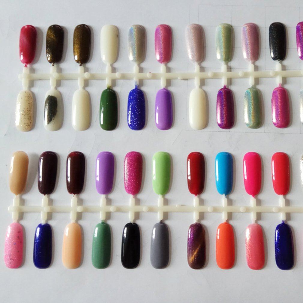 24Pcs 24 Color Solid Nail Samples Simple Solid Col... – Grandado