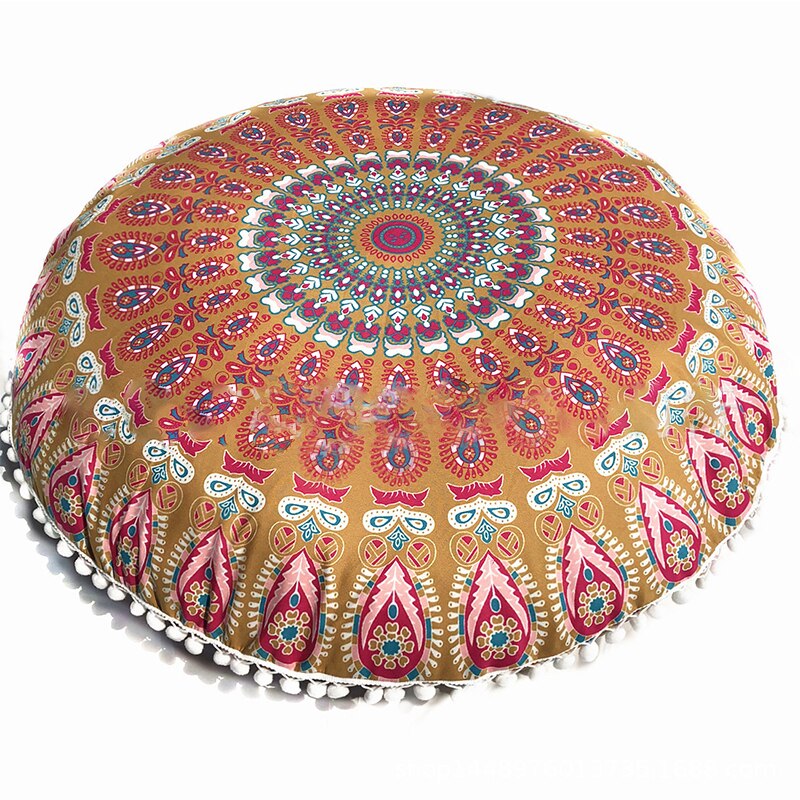 Ronde Indian Mandala Patroon Kussensloop Bohemian ... – Vicedeal