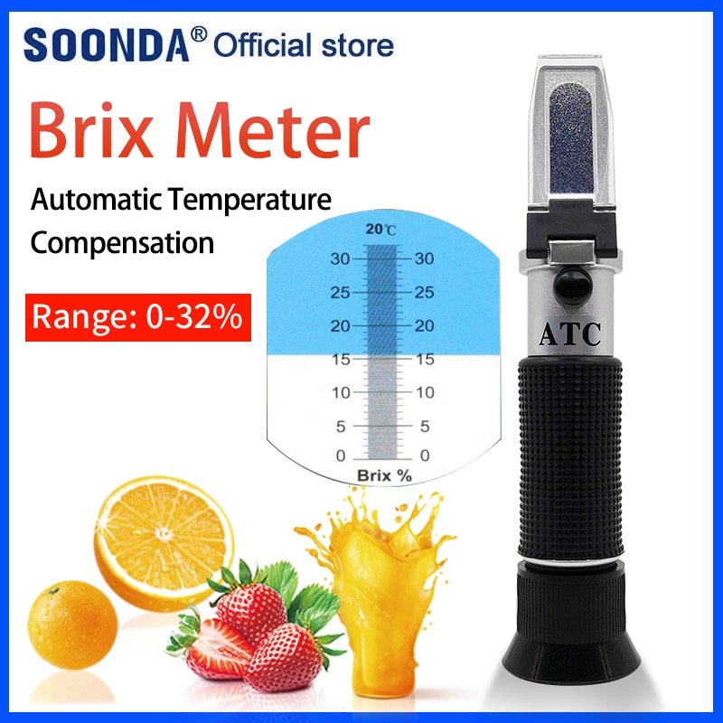 Medidor Brix de 0-32% para zumo de frutas, refract... – Grandado