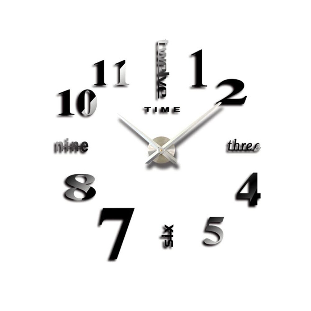 Moderne Cijfers Letters 3D Wandklok Sticker DIY Wo... – Vicedeal