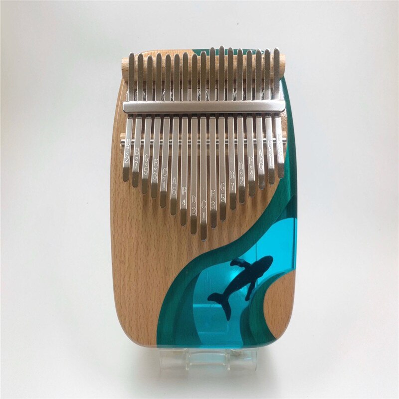 Simple whale pattern 17 tone thumb piano kalimba f... – Grandado
